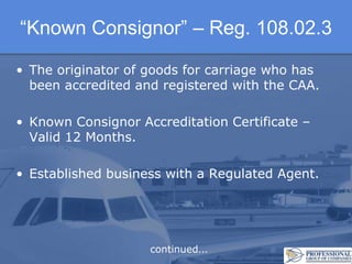 The Essential Part 108 Air Cargo Security Guide July 2012 | PPS