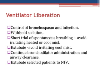 COPD Lecture 10 non invasive and invasive mechanical ventilation | PPTX
