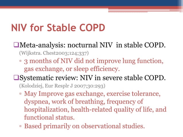 COPD Lecture 10 non invasive and invasive mechanical ventilation | PPTX ...
