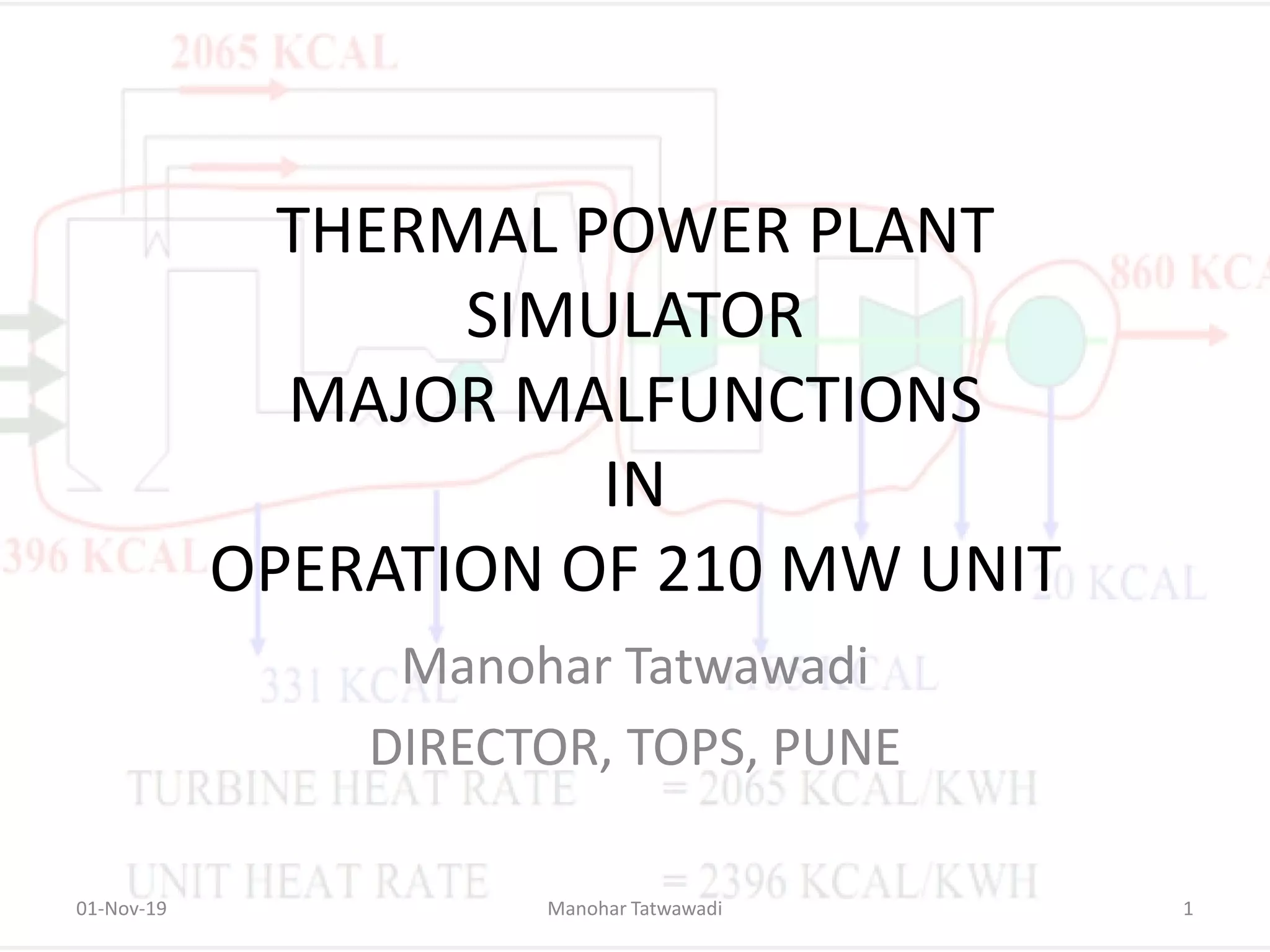 Thermal Power Plant Simulator Hands-on Malfunctions | PDF