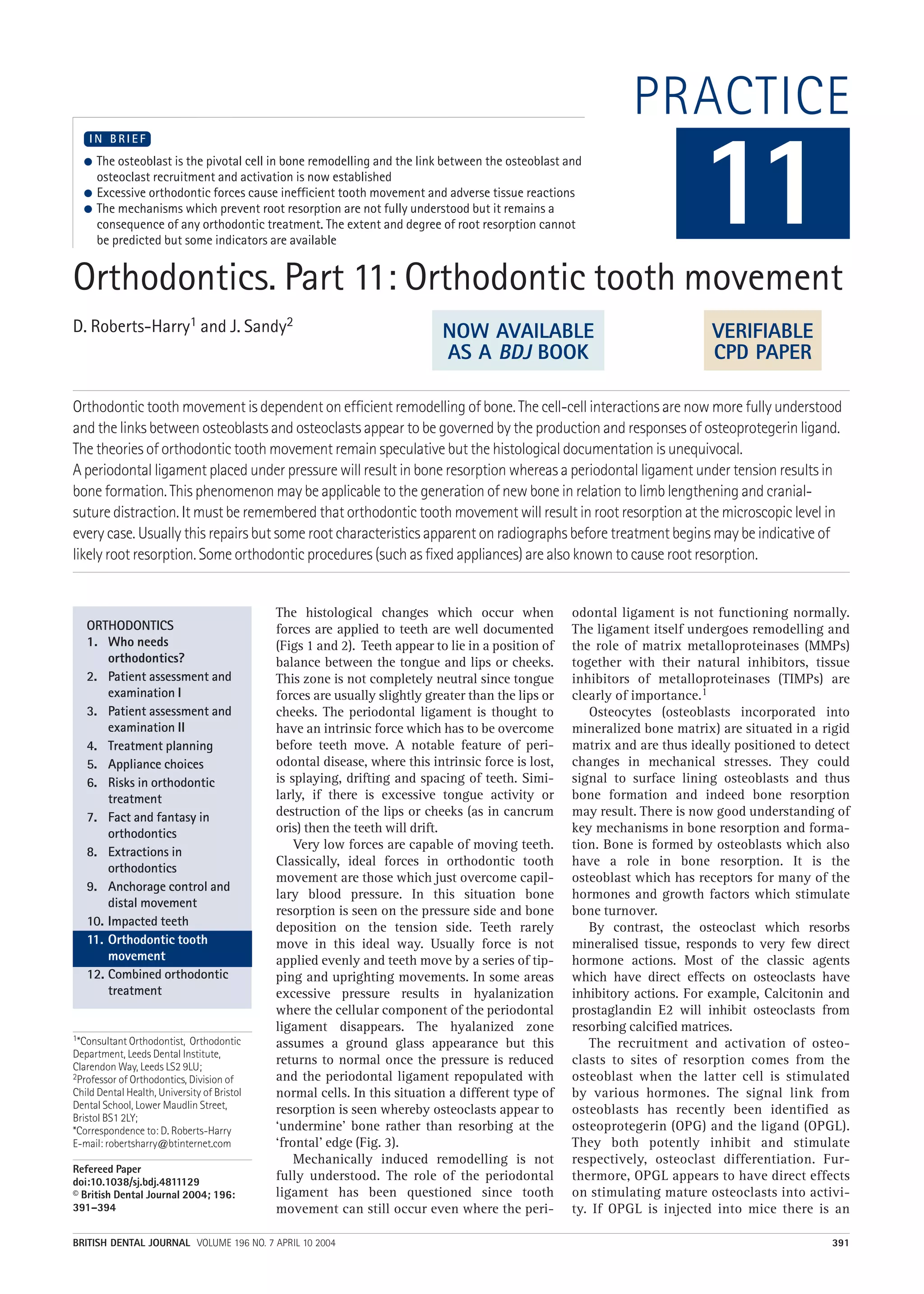 Part 11 orthodontic tooth movement | PDF | Bone and Joint Conditions ...