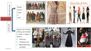 Introduction to old costume within the world | PPT