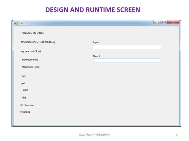 Part 12 built in function vb.net