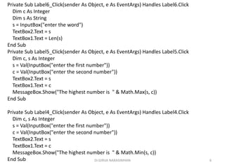 Part 12 built in function vb.net