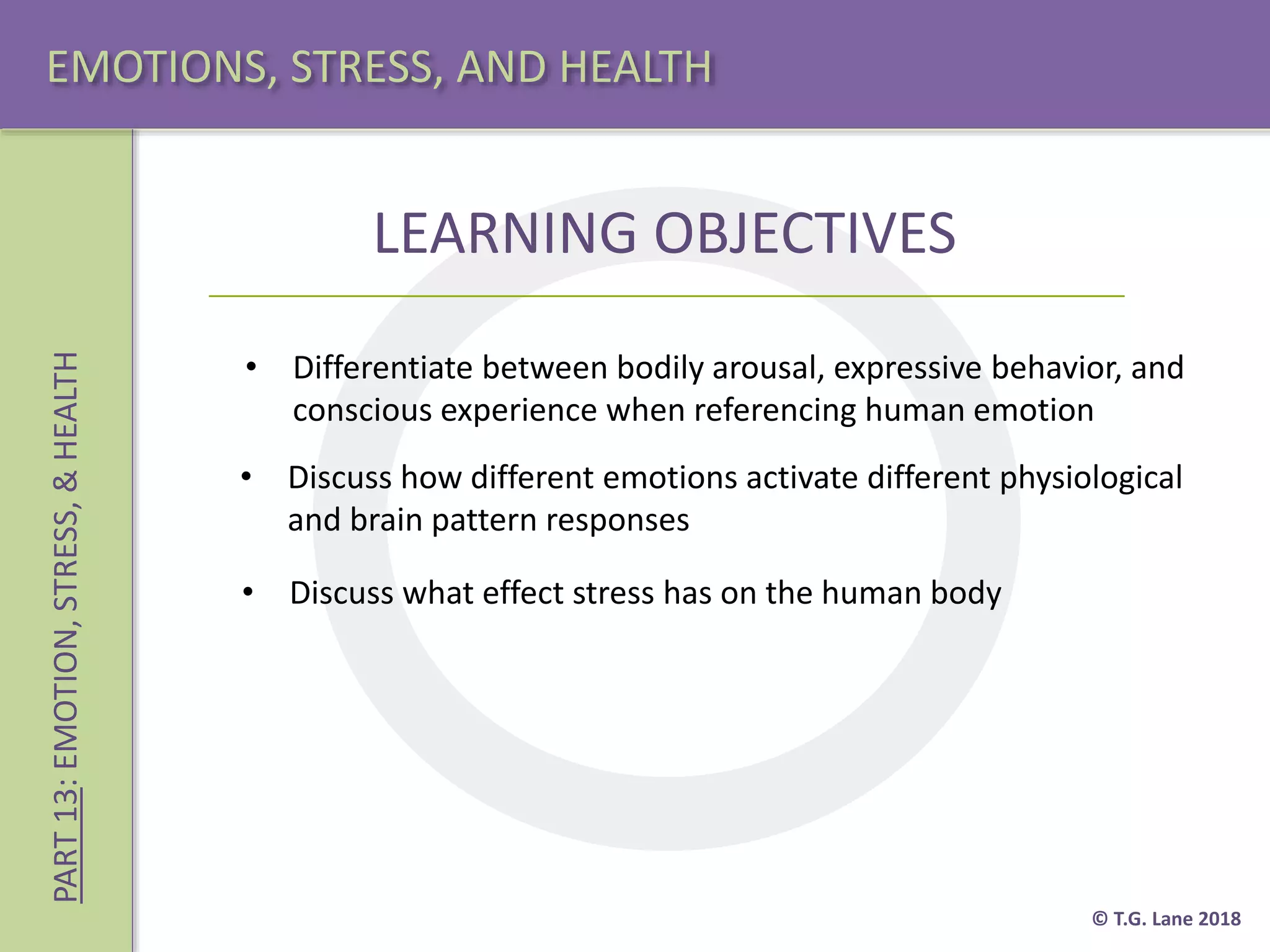 Part 13 (Emotion, Stress, Health) | PPT