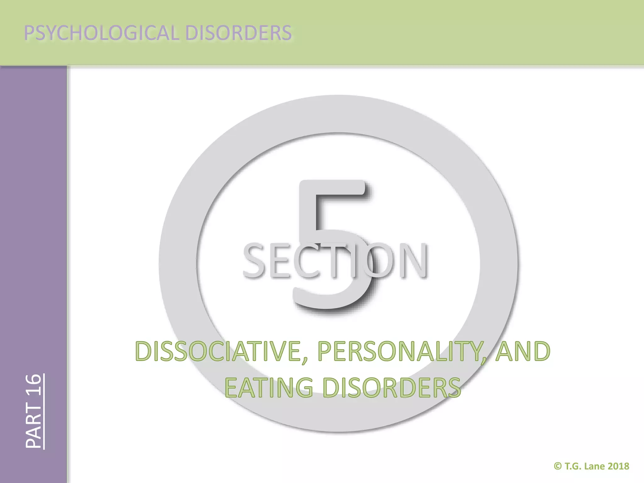 Part 16 (Psychological Disorders) | PPT