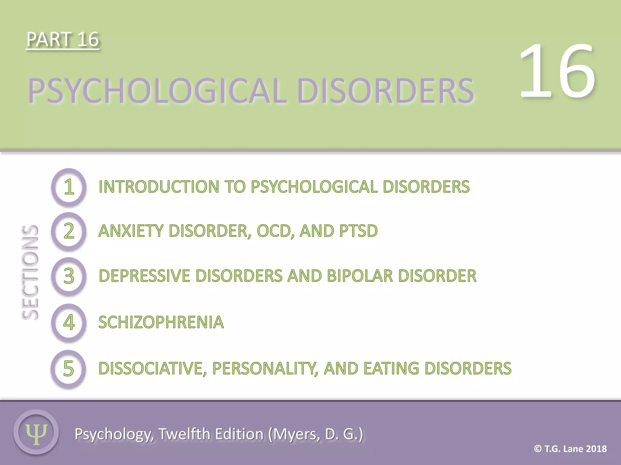 Part 16 (Psychological Disorders) | PPT