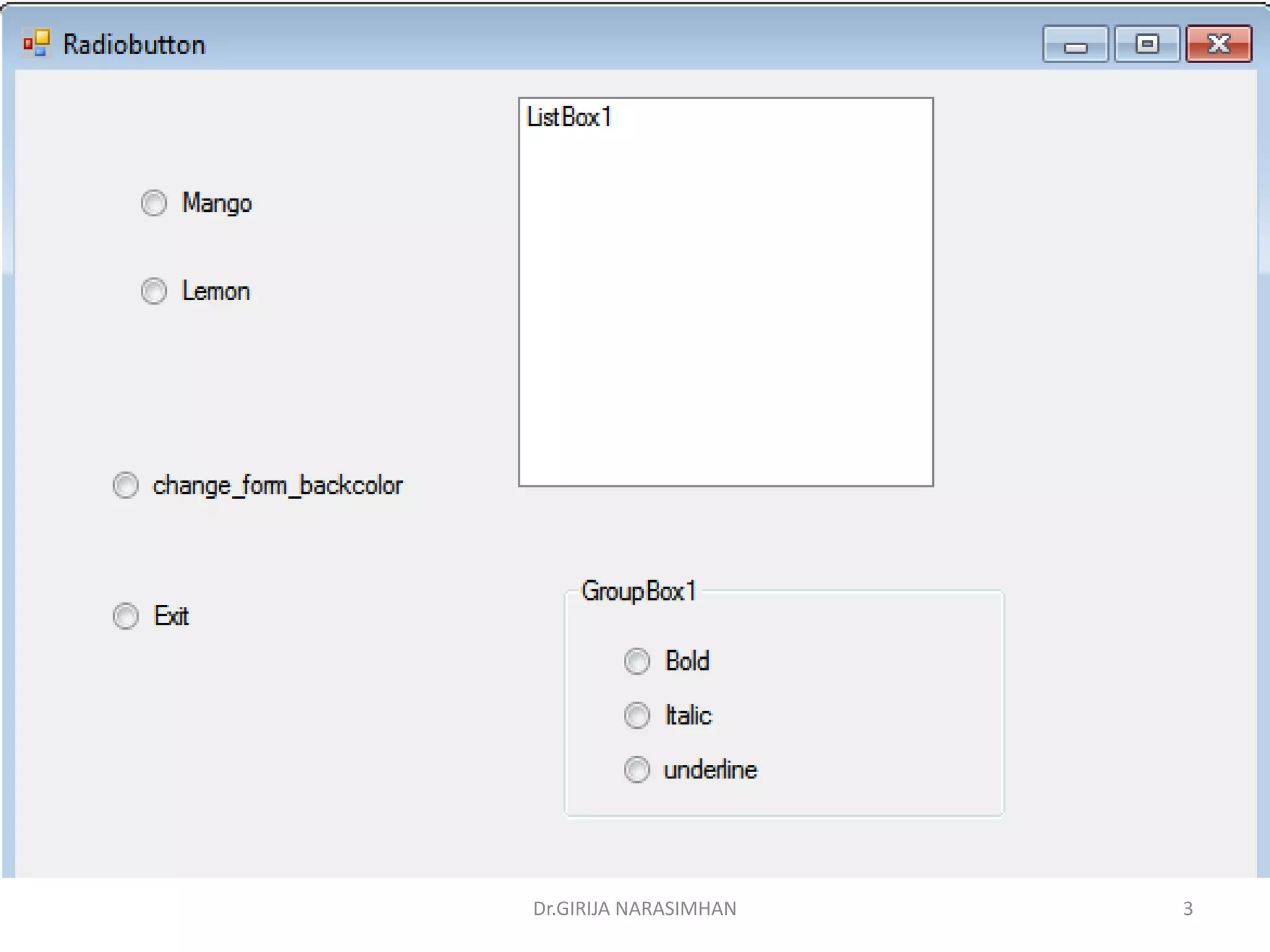 Part17 radio button using vb.net 2012 | PPTX