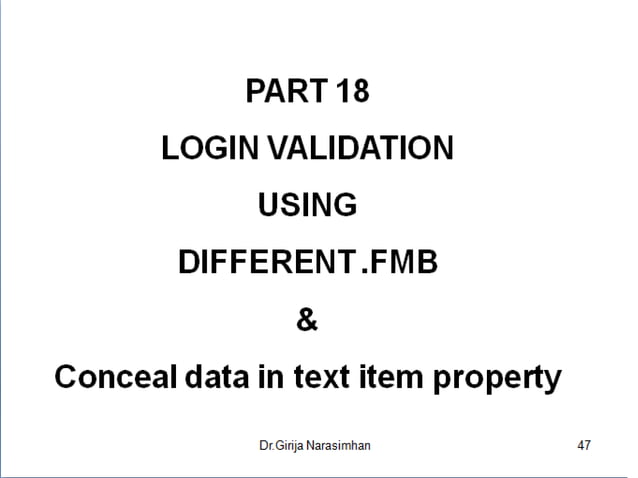 Part18 login validation using different users | PDF