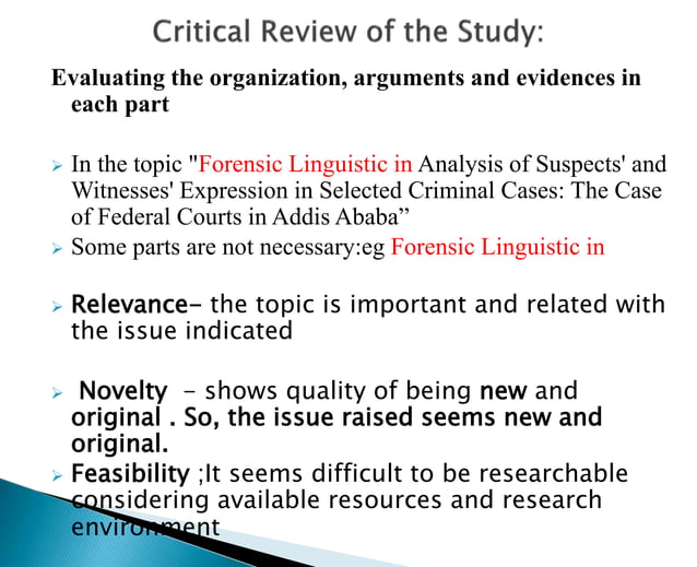 PART 1 ARTICLE REVIEW ON FORENSIC LINGUISTICS.pptx | Crime & Harmful Acts to Individuals ...