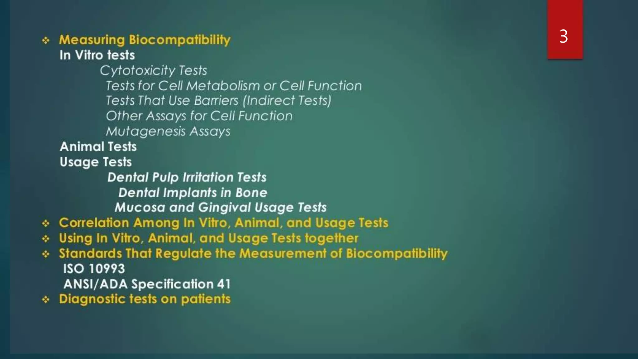 Part 1 biological properties and biocompatibility of dm | PPTX