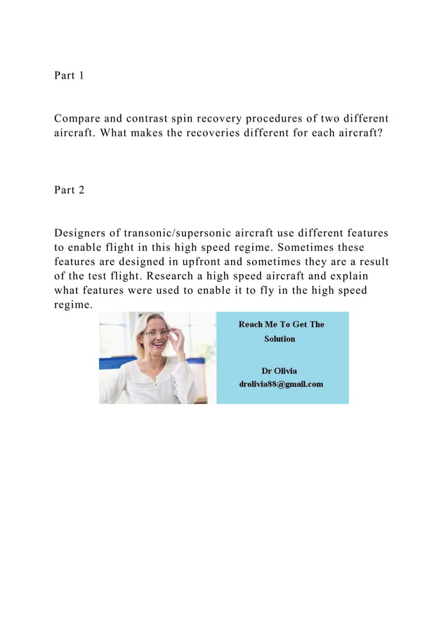 Part 1Compare and contrast spin recovery procedures of two dif.docx