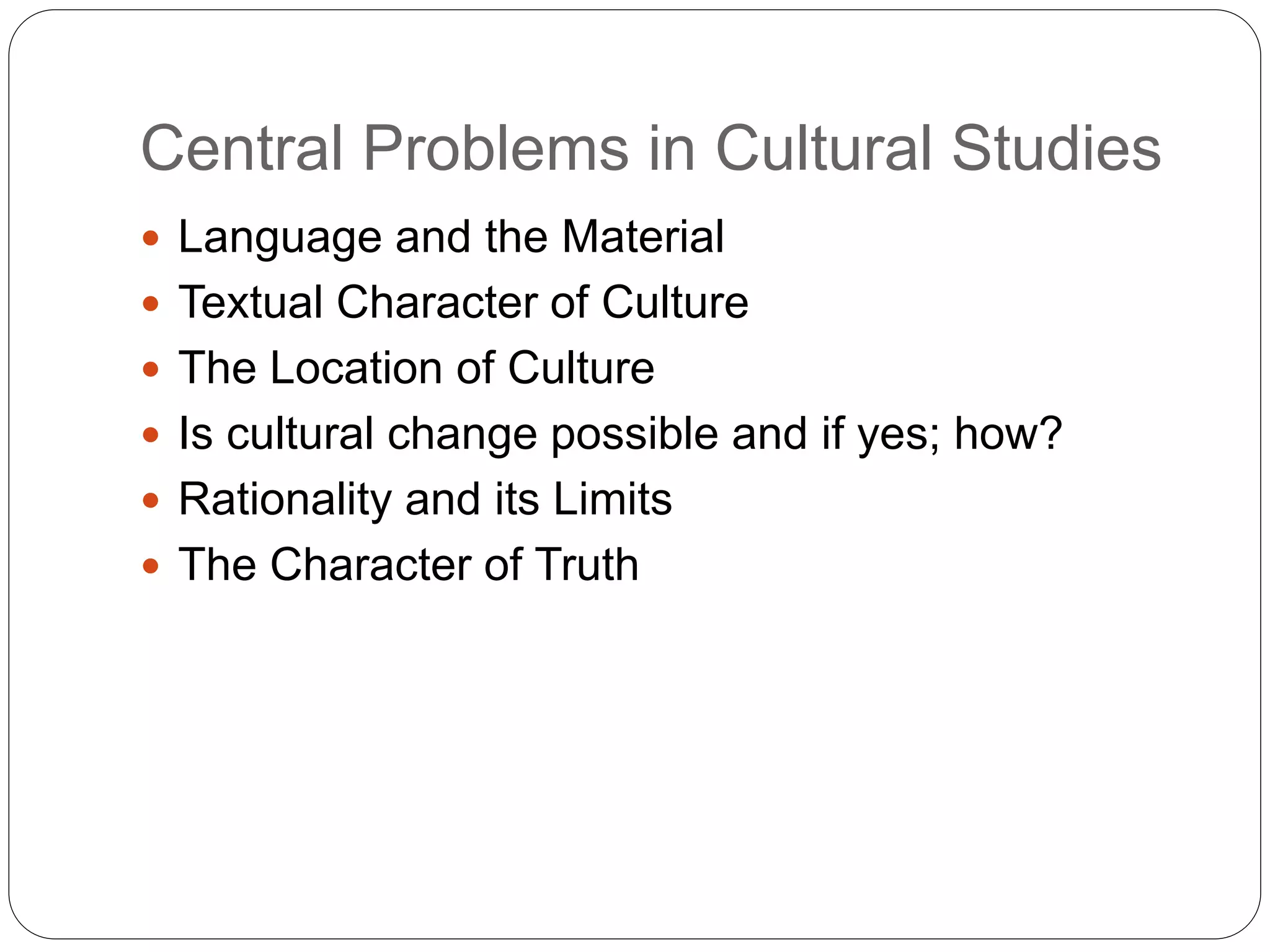 Part 1 Cultural Studies Theory & Practice Barker & Jane 5th Ed. | PPTX