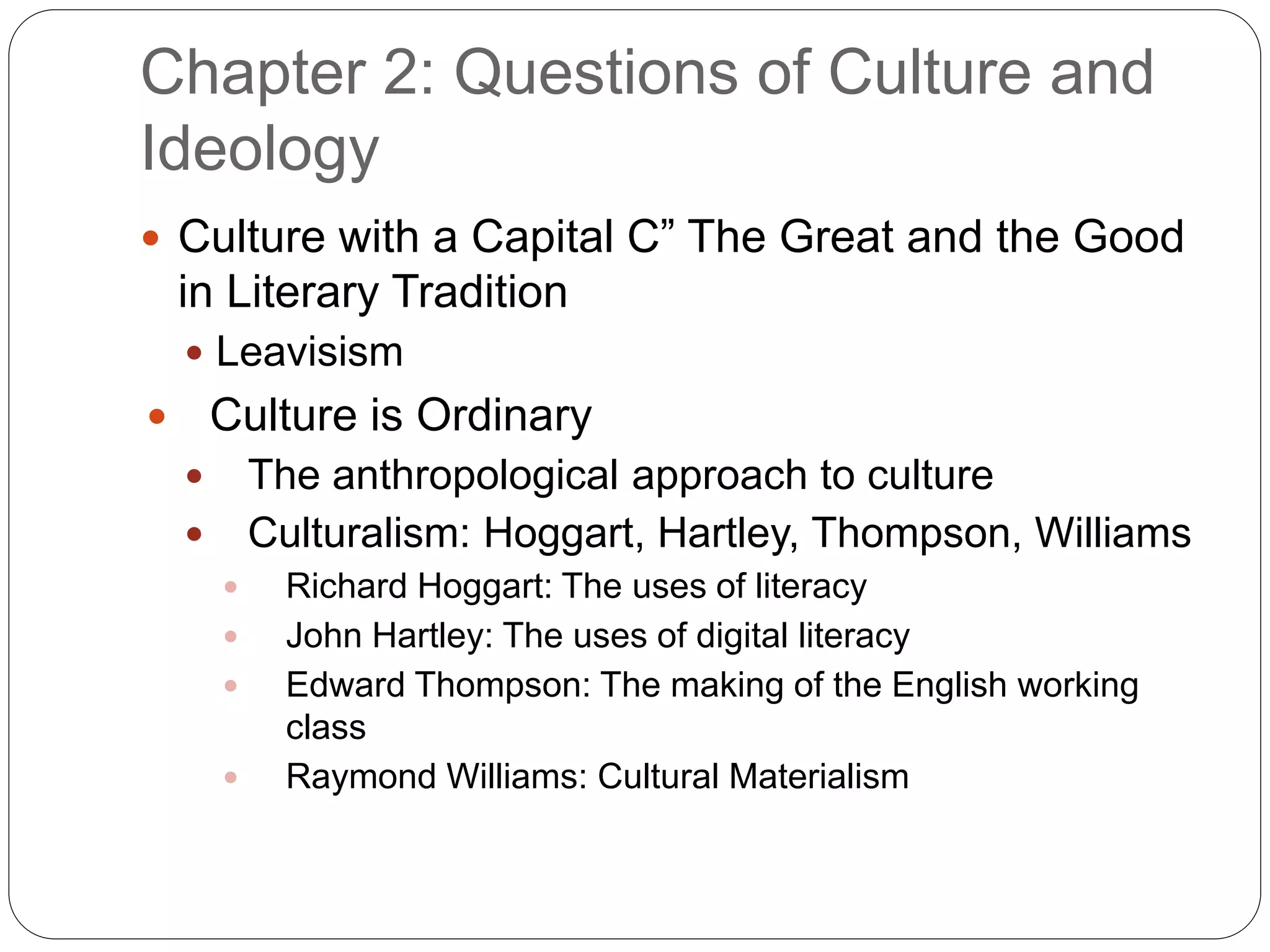 Part 1 Cultural Studies Theory & Practice Barker & Jane 5th Ed. | PPTX