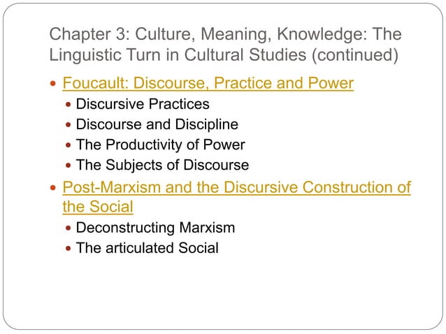 Part 1 Cultural Studies Theory & Practice Barker & Jane 5th Ed. | PPTX ...