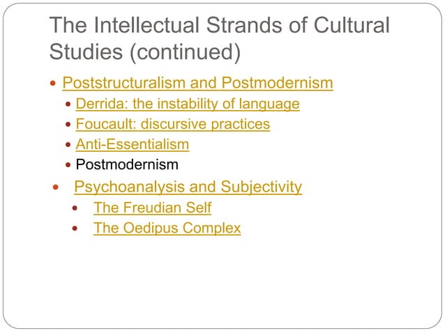 Part 1 Cultural Studies Theory & Practice Barker & Jane 5th Ed. | PPTX ...