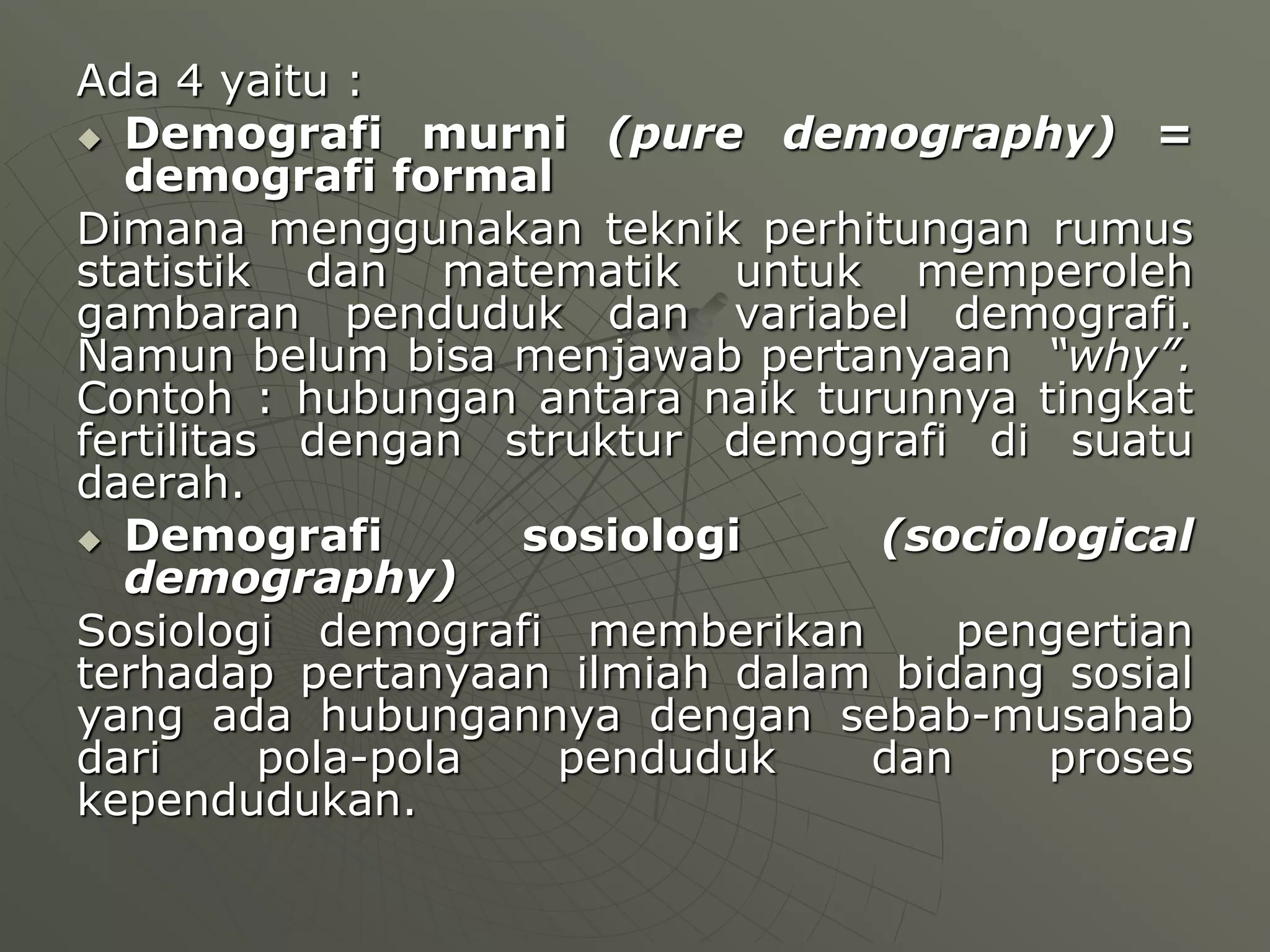Part 1 demografi | PPT