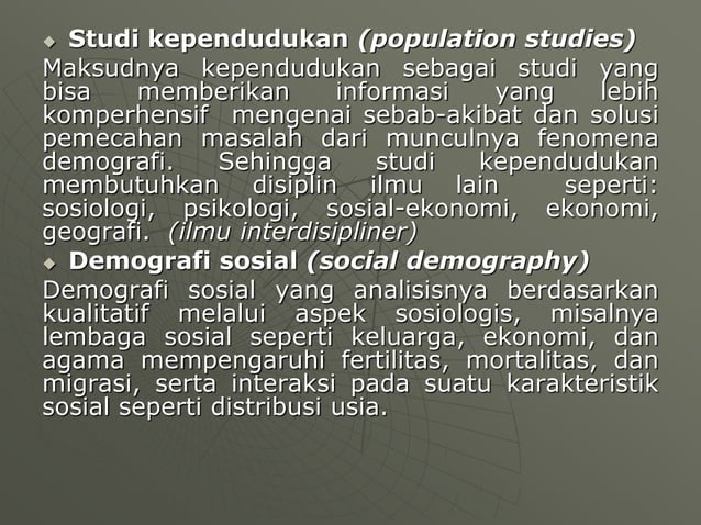 Part 1 demografi | PPT