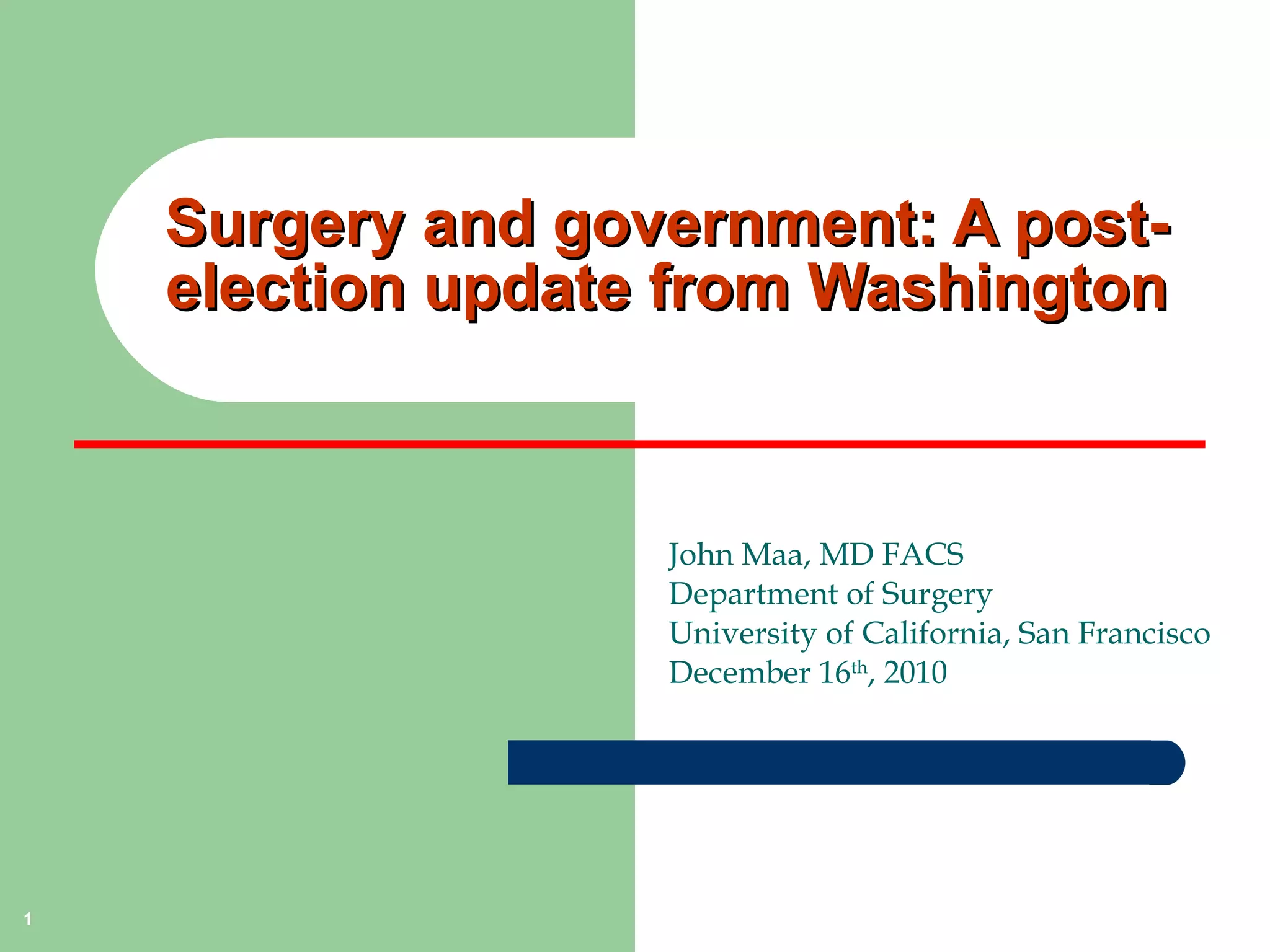 Part 1 department of surgery grand rounds | PPT