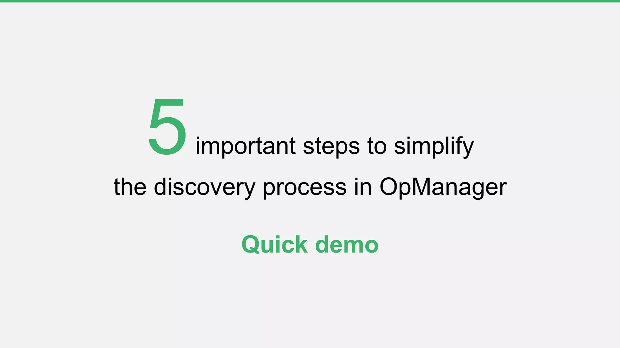 Free OpManager training Part1- Discovery and classification | PPT