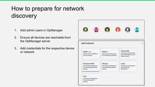 Free OpManager training Part1- Discovery and classification | PPT