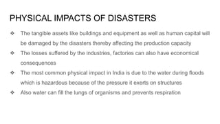disaster management notes on disaster impacts | PDF