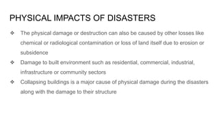 disaster management notes on disaster impacts | PDF
