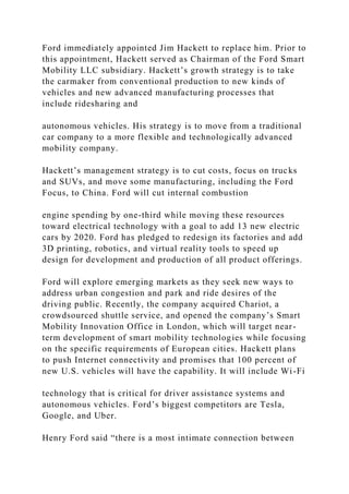Part 1 Ethical ChallengeFord Motor Company Responds to Ethical C.docx