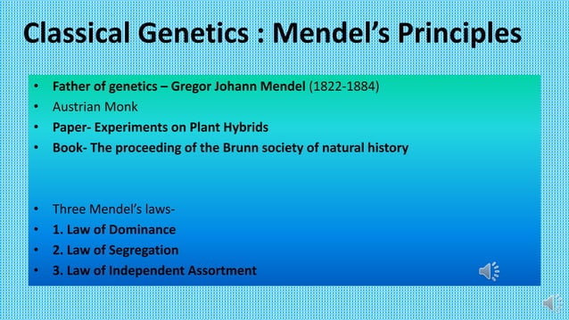 Classical Genetics : Genetics Terminologies | PPTX | Genetics | Science