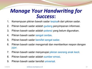Grafonomi untuk frontliner: teller dan customer service | PDF