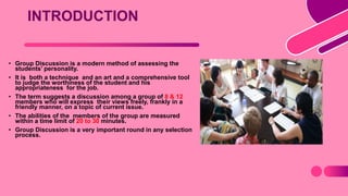 Group discussion || Part 1 || | PPTX