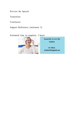 PART 1Informative Speech Outline DraftInstructionsPrepa | PDF