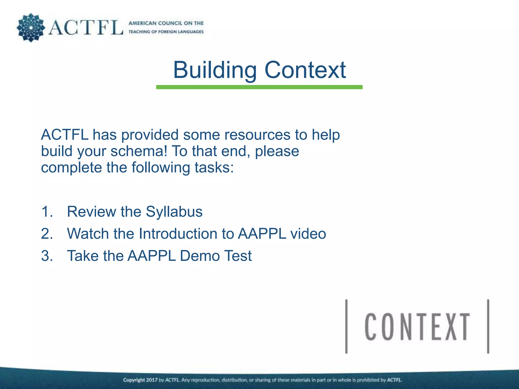 Part1: Introduction to AAPPL Rater Training | PPTX