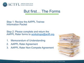 Part1: Introduction to AAPPL Rater Training | PPTX