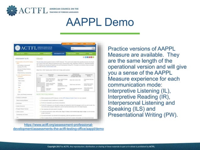 Part1: Introduction to AAPPL Rater Training | PPT