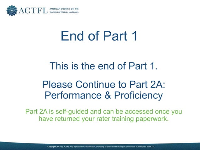 Part1: Introduction to AAPPL Rater Training | PPT
