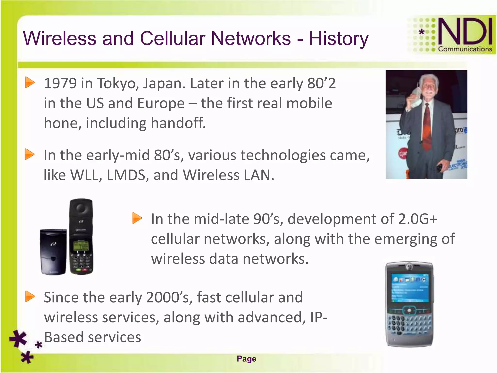 Introduction To Cellular And Wireless Networks | PPTX
