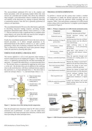 Part 1 introduction to triaxial testing | PDF