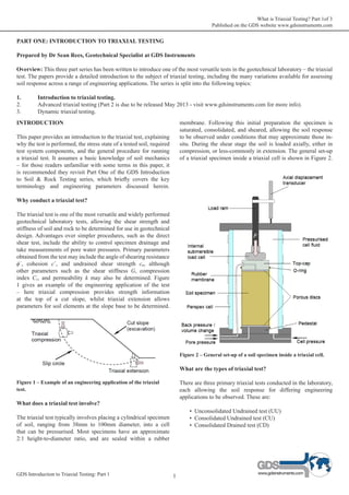 Part 1 introduction to triaxial testing | PDF