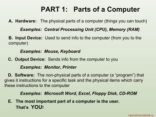 Part 1 learning computer basics | PPT