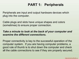Part 1 learning computer basics | PPT