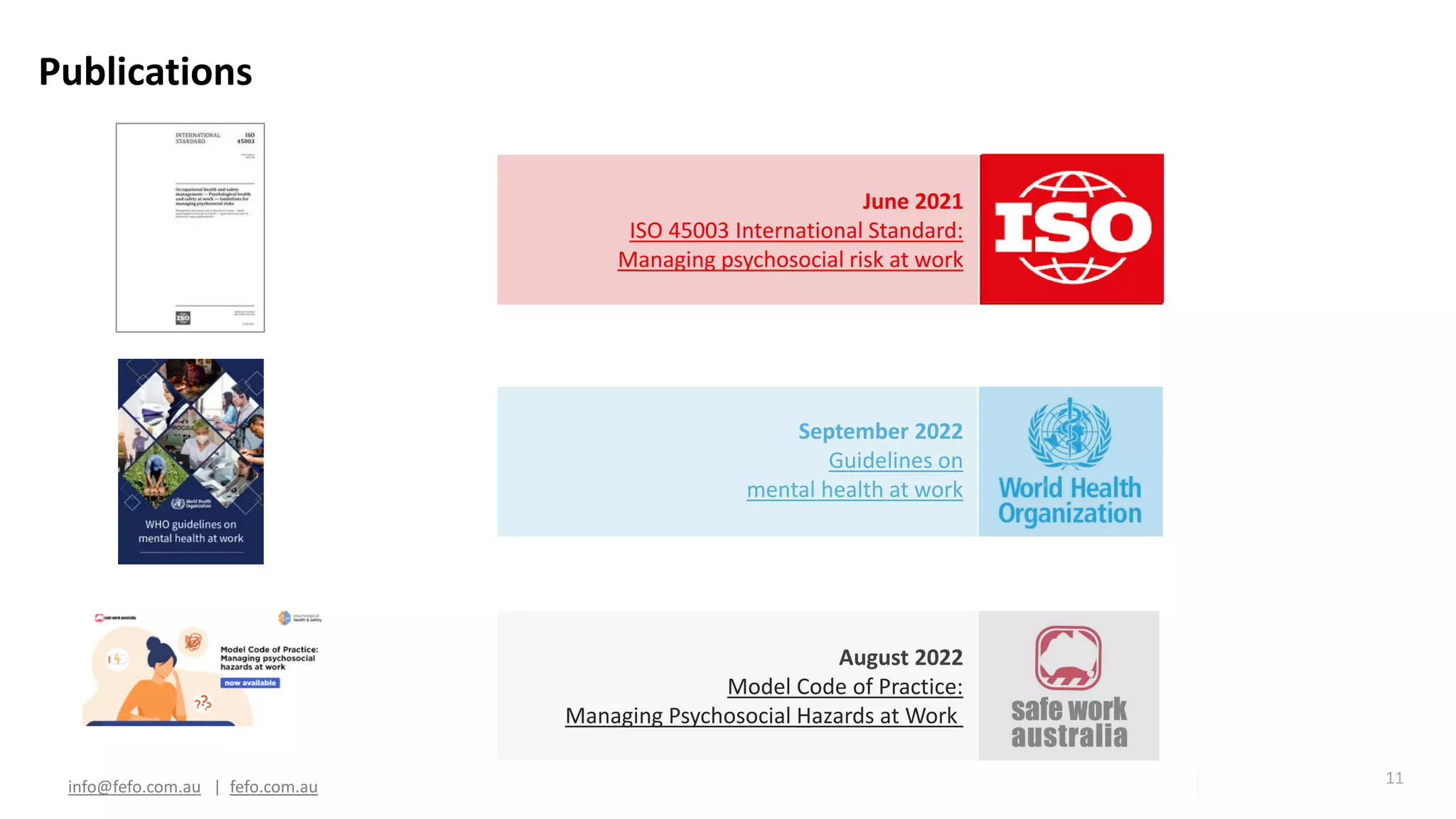 Psychosocial Risk Series – 1. ISO 45003 vs Model Code of Practice | PDF