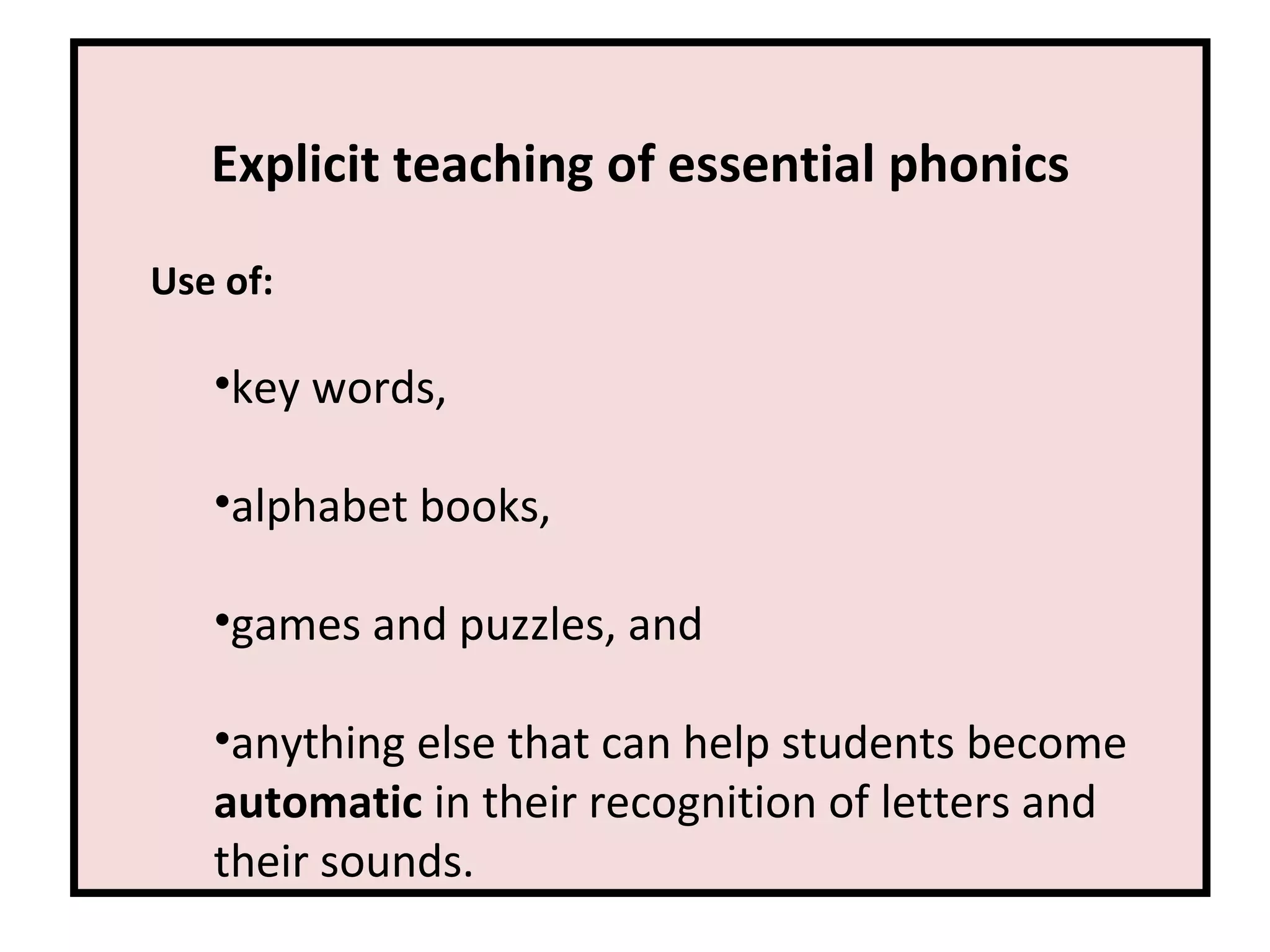 Phonics Instructional Strategies (Part 1) | PPT