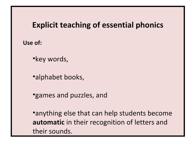 Phonics Instructional Strategies (Part 1) | PPT