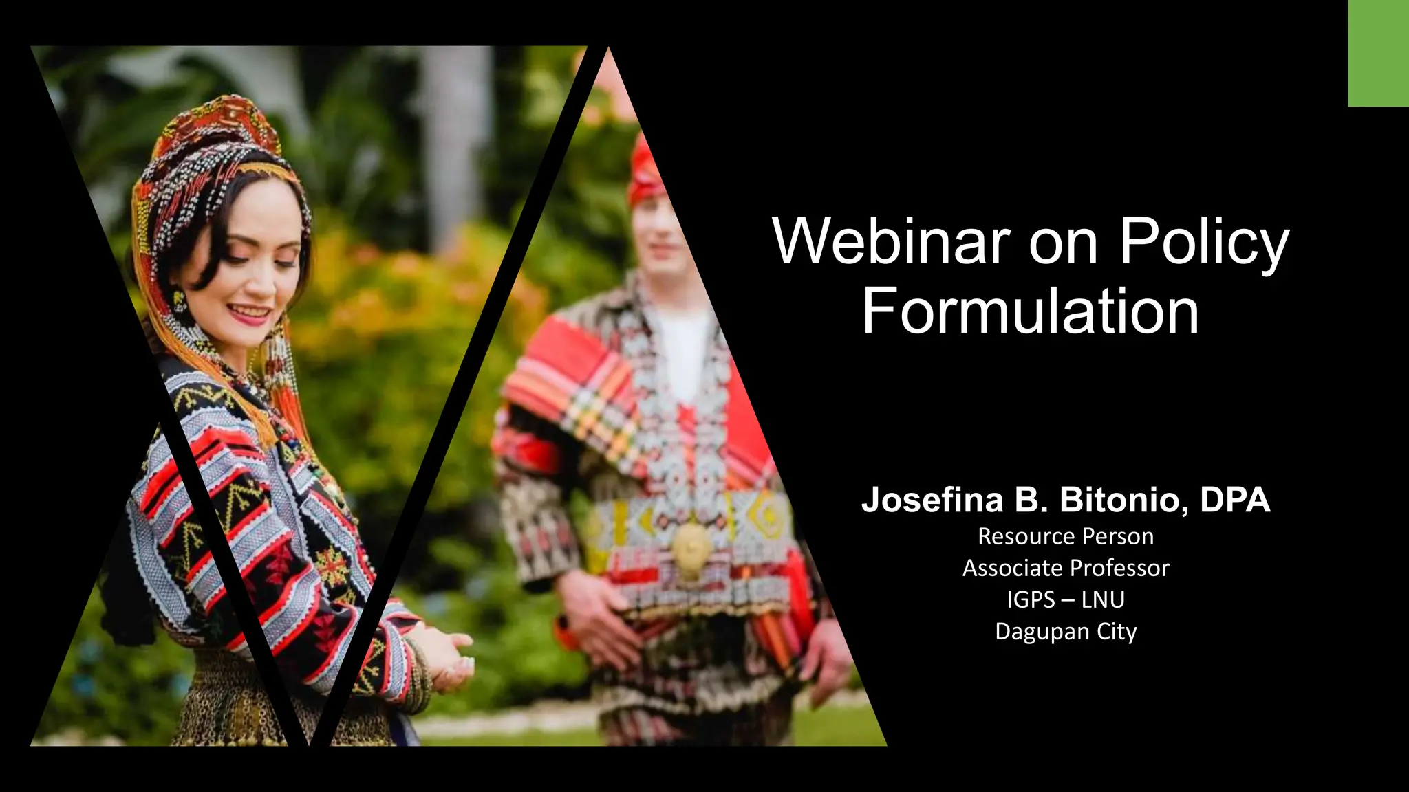 Part 1 Policy Formulation for CDA R11ptx | PPTX