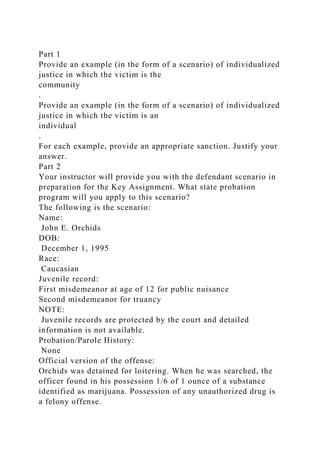 Part 1Provide an example (in the form of a scenario) of individual.docx