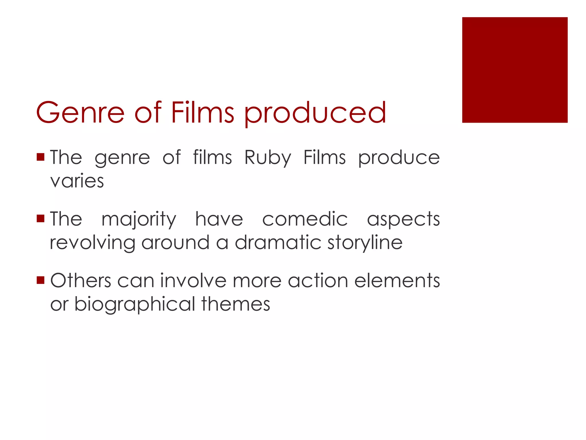 Ruby films | PPT