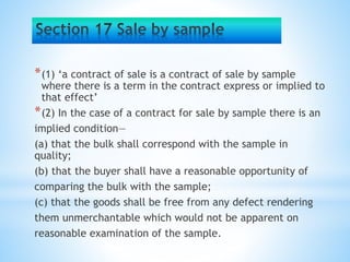 Sale of goods | PPTX