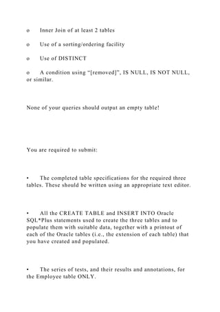 Part 1 SQLDatabase workScenarioDevelopment of a relationa.docx