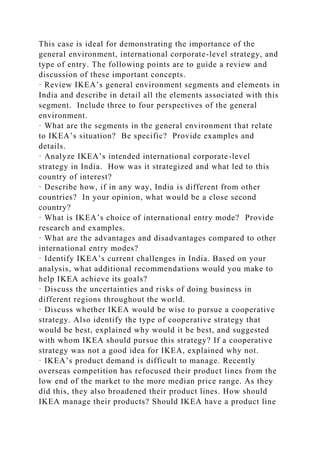 Part 1Strategic Management Case Study #6—IKEA (Case Study In.docx